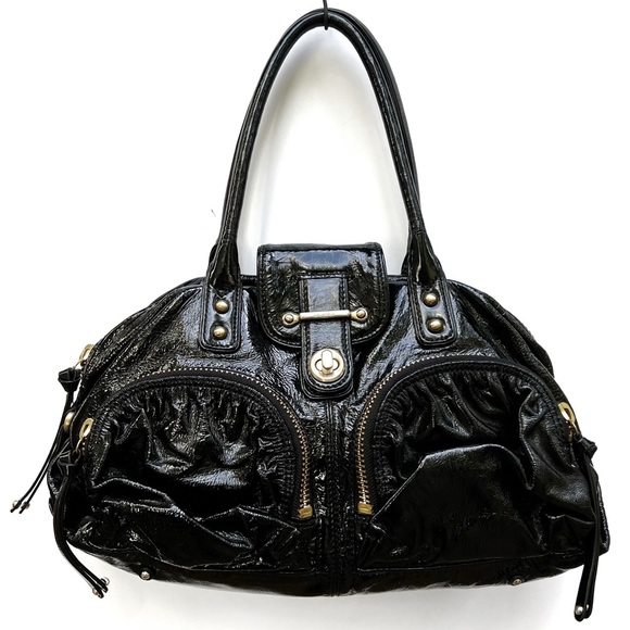 Botkier | Bags | Botkier Black Patent Leather Bianca Medium Satchel Bag ...